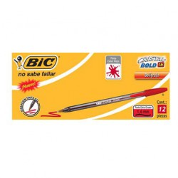 PLUMA BIC PUNTO MED ROJO